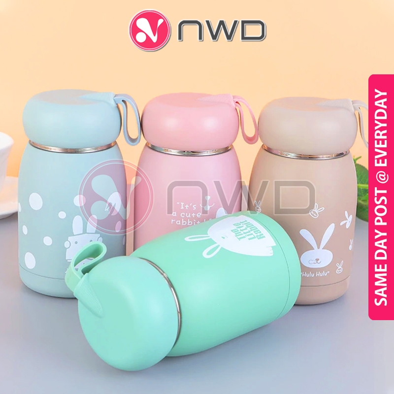 𝗠𝗜𝗡𝗜 𝗦𝗜𝗭𝗘 》Stainless Steel Cute Rabbit Thermal Flask 320ml Insulation ...