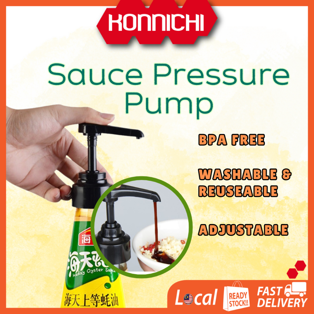 KONNICHI Sauce Pump Chili Tomato Sauce Pam Sos Squeezer Oyster Oil Soy ...