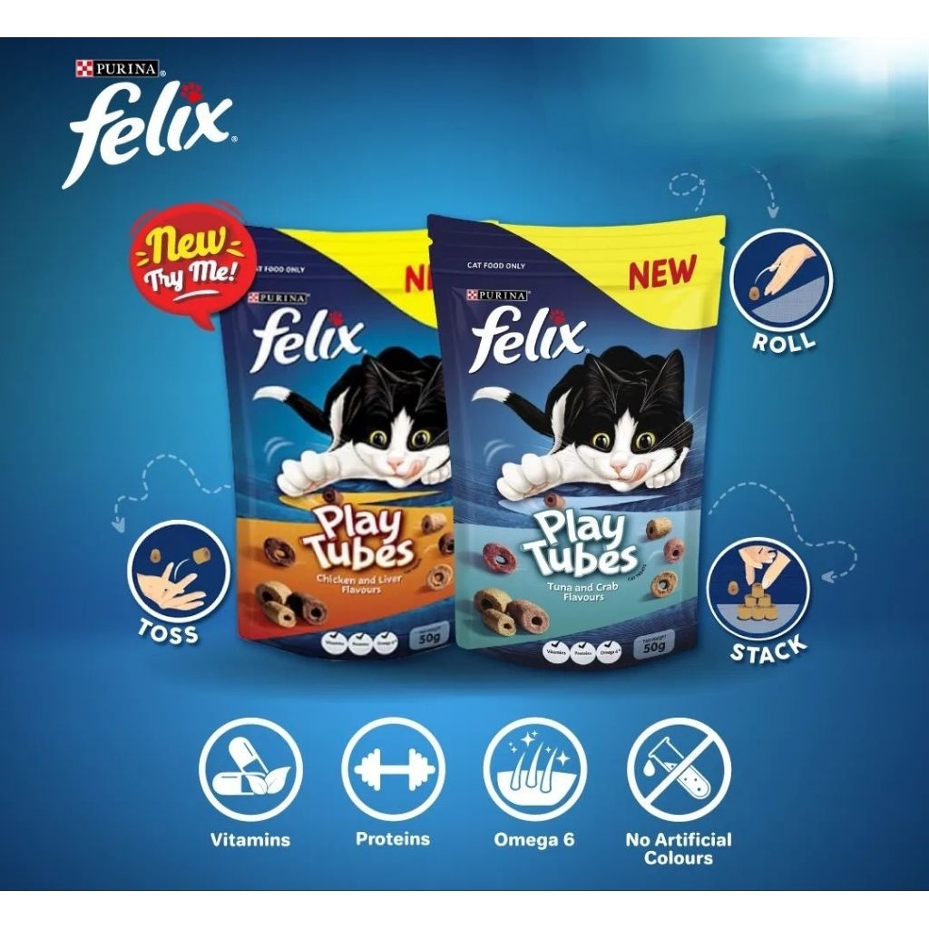 FELIX Play Tubes Cat Treats (50g) | Shopee Malaysia