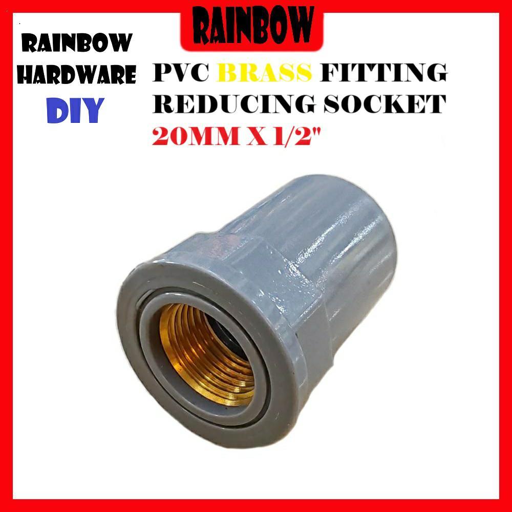 PVC BRASS THREAD FITTING 20MMX1/2" REDUCING P/T SOCKET | Shopee Malaysia
