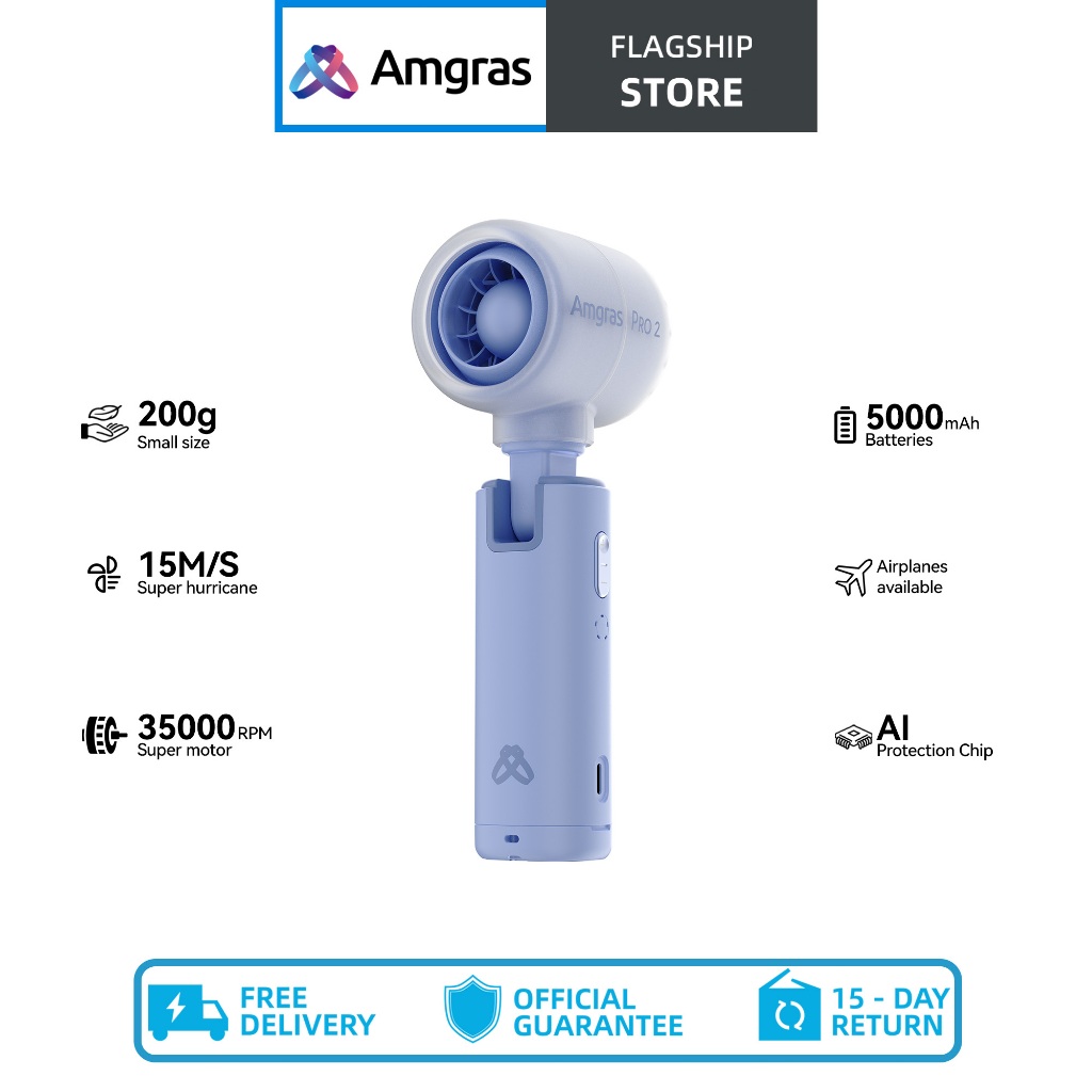 Amgras MetaHeld Fan Pro2 Handheld Hanging Umbrella Fan Portable ...
