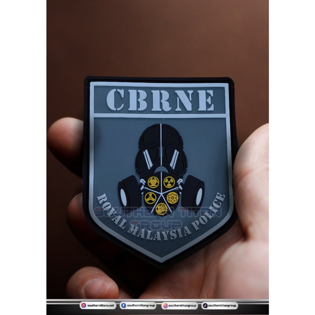 RORAL MALAYSIA POLICE CBRNE PATCH SIZE 6CM X 8CM X 0.4CM | Shopee Malaysia