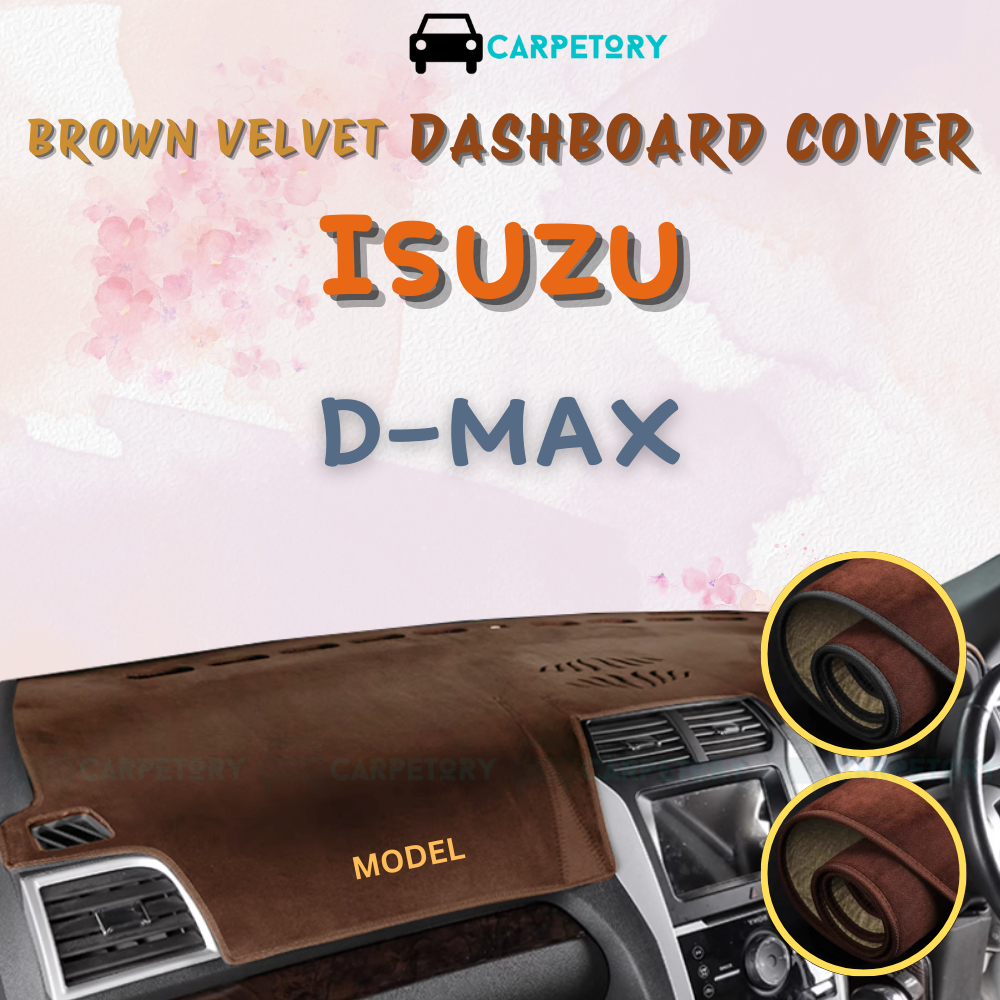 Isuzu D-Max RG Brown Velvet Dashboard Cover Dashmat | Shopee Malaysia