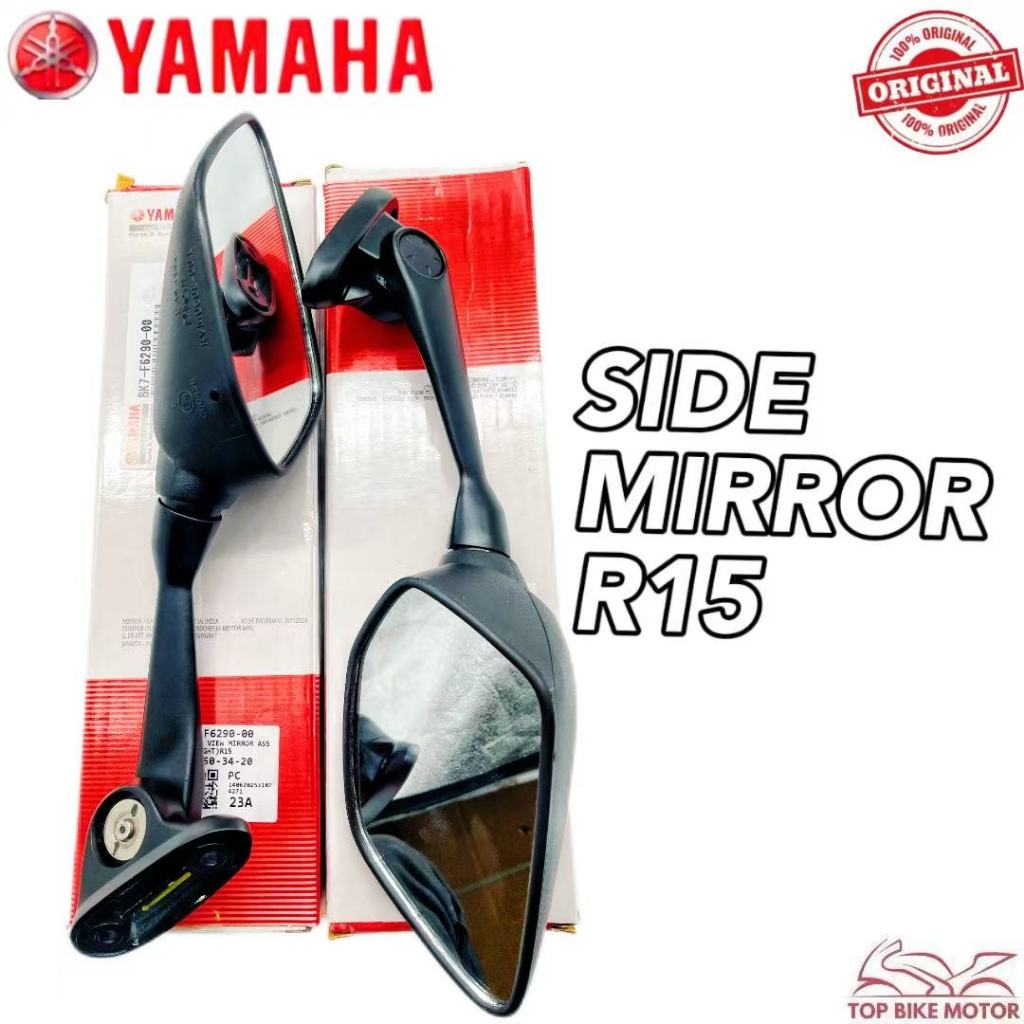 100% ORIGINAL YAMAHA SIDE MIRROR R15 CERMIN SISI SET MOTORSIKAL ...