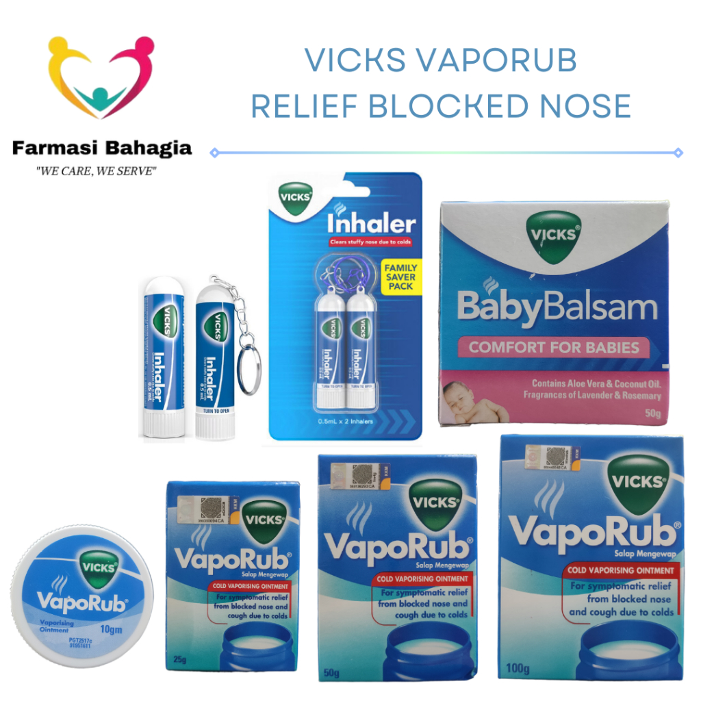 VICKS VAPORUB ( 10g | 25g | 50g | 100g ), VICKS BABY BALSAM 50g ...