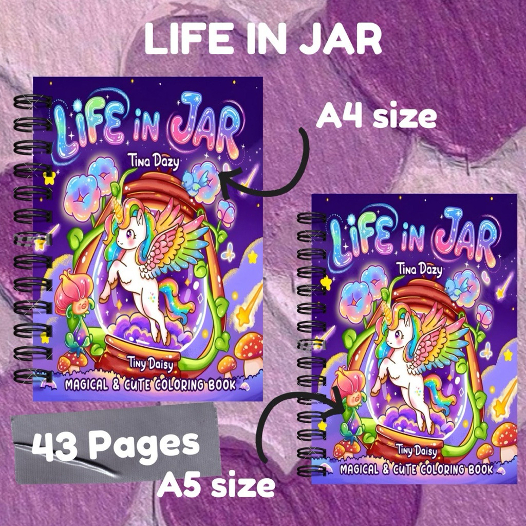 Life in Jar Coloring book loose paper a cute and cozy coloring book 43 ...