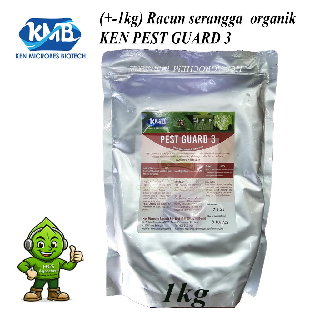 (+-1kg) Racun serangga organik/ Organic pesticide Ken-Microbe Ken Pest ...
