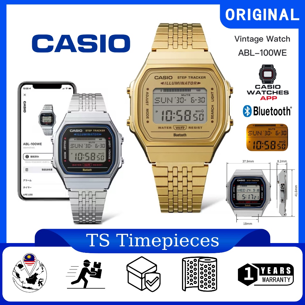 CASIO VINTAGE ABL-100 Smartphone Link Bluetooth Watches ABL-100WEG-9 / ABL-100WEG / ABL-100WE-1A ...
