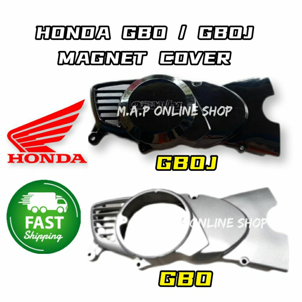 Honda GBO / GBOJ Magnet Cover Magneto Cover Standard Silver Hitam OEM ...