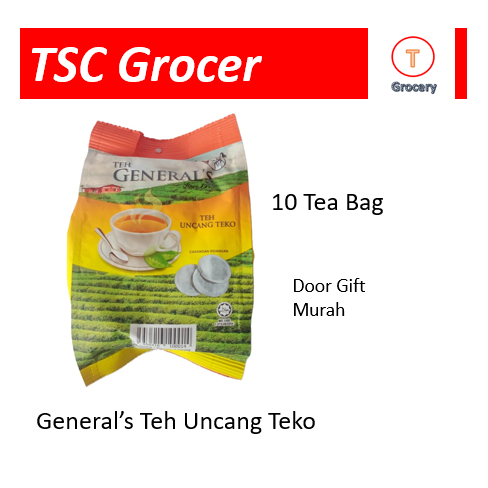 General's Tea Potbags/ Teh Askar Uncang 10 tea bag - Halal, Door Gift ...