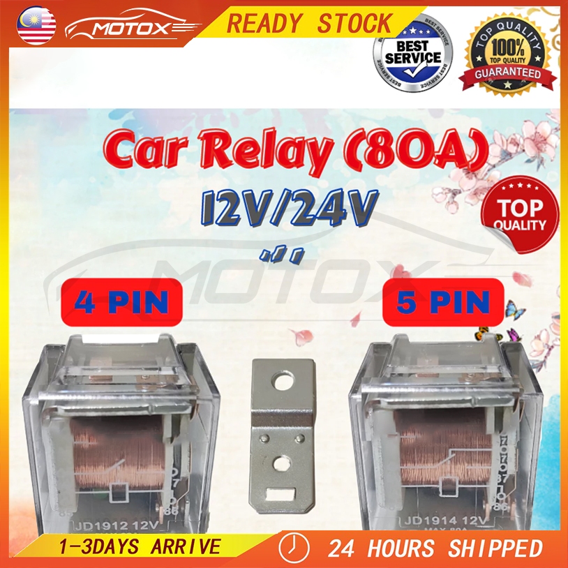 MOTOX 12V 24V 5 PIN Relay dengan LED 87A (150A) Kalis Air Universal ...