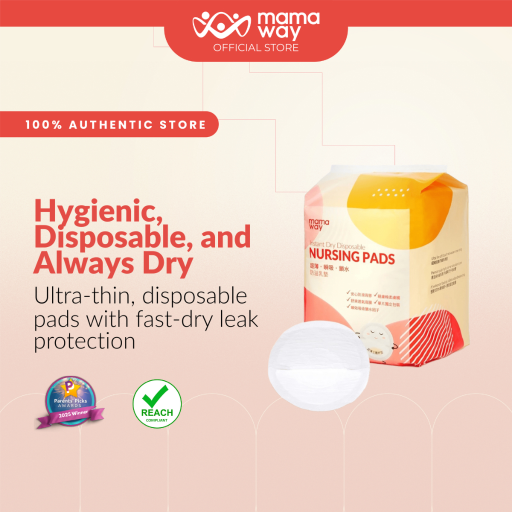 Mamaway Instant Dry Disposable Nursing Pads (100 Pcs) | Pad Susu Sekali ...