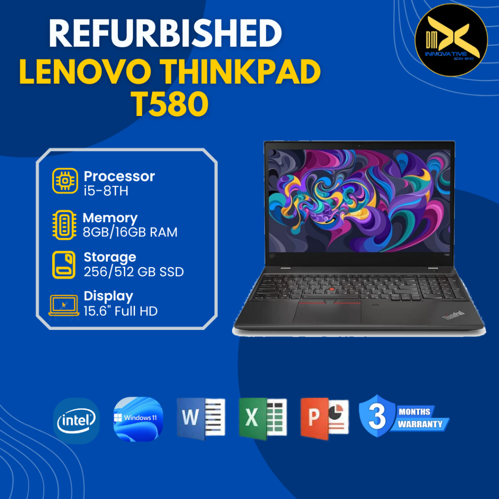 LENOVO THINKPAD T580 I5-8TH 15.6 FULL HD WITH BACKLIT KEYBOARD / USED ...