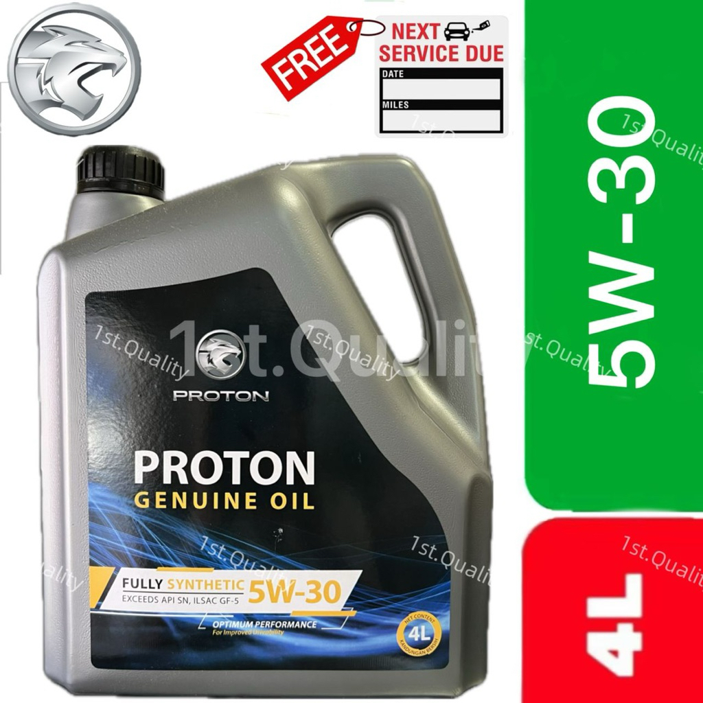 Proton SN 5W30 Fully Engine Oil (4L) Saga Persona Iriz Preve Suprima S ...