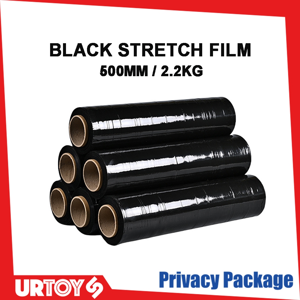 Black Stretch Film 50cm Black 2.2kg / 400gm core / 23 micron / Hand ...