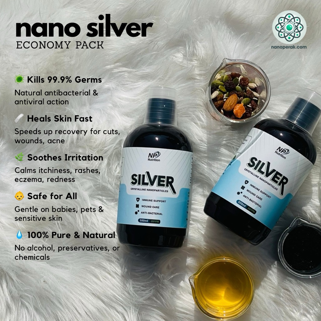 2x500mL NP Nutrition Nano Perak | Nano Silver | Colloidal Silver ...