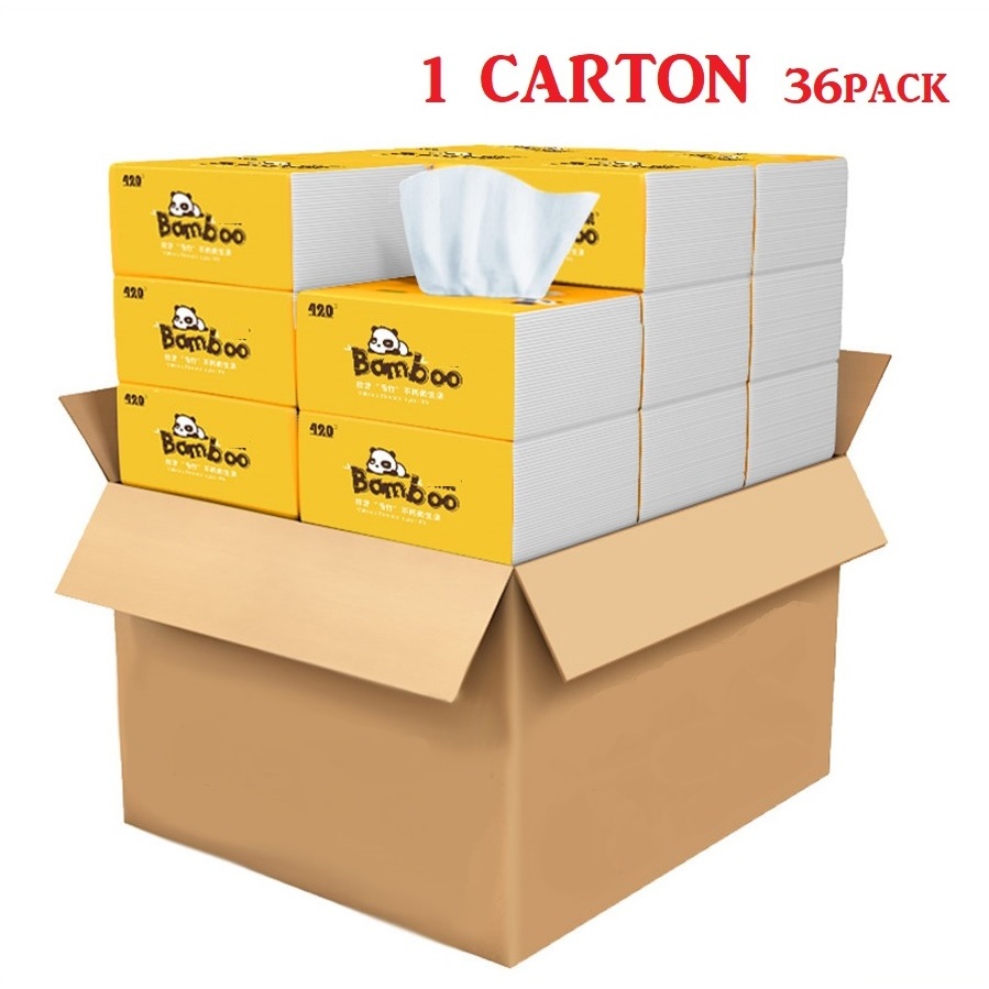 Bamboo Tisu 1 Carton Soft Facial Tissue Paper Muka 4 Ply 300 Sheets ...