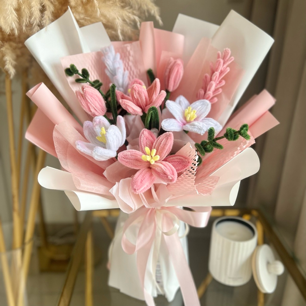 Flower Bouquet / Dawai Bulu / Chenille Stems (Bunga Konvo / Anniversary ...