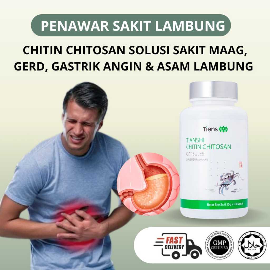 chitosan tiens original supplement rawat asam lambung gerd gastrik ...
