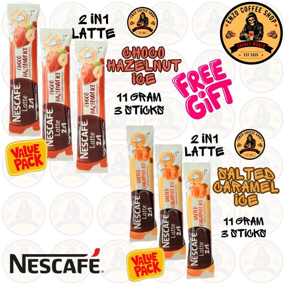 NESCAFE ICE LATTE 2 IN 1 🔥TRIPLE SACHETS, LOOSE PACK🔥 INSTANT COFFEE ...