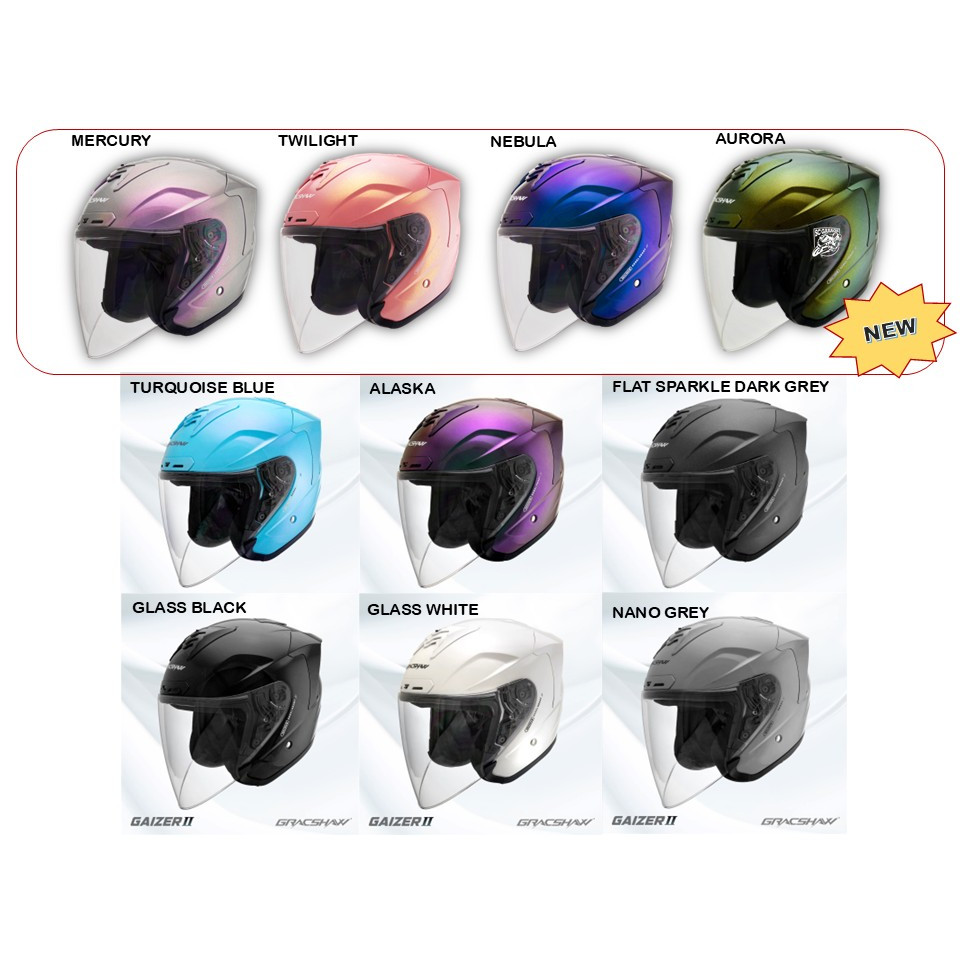 GRACSHAW GAIZER II OPEN FACE HELMET GAIZER V2 G838 GAIZER 2 | Shopee ...