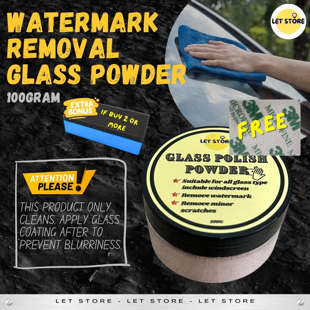 Premium Glass Polishing Powder [100G] Watermark Remover Serbuk ...