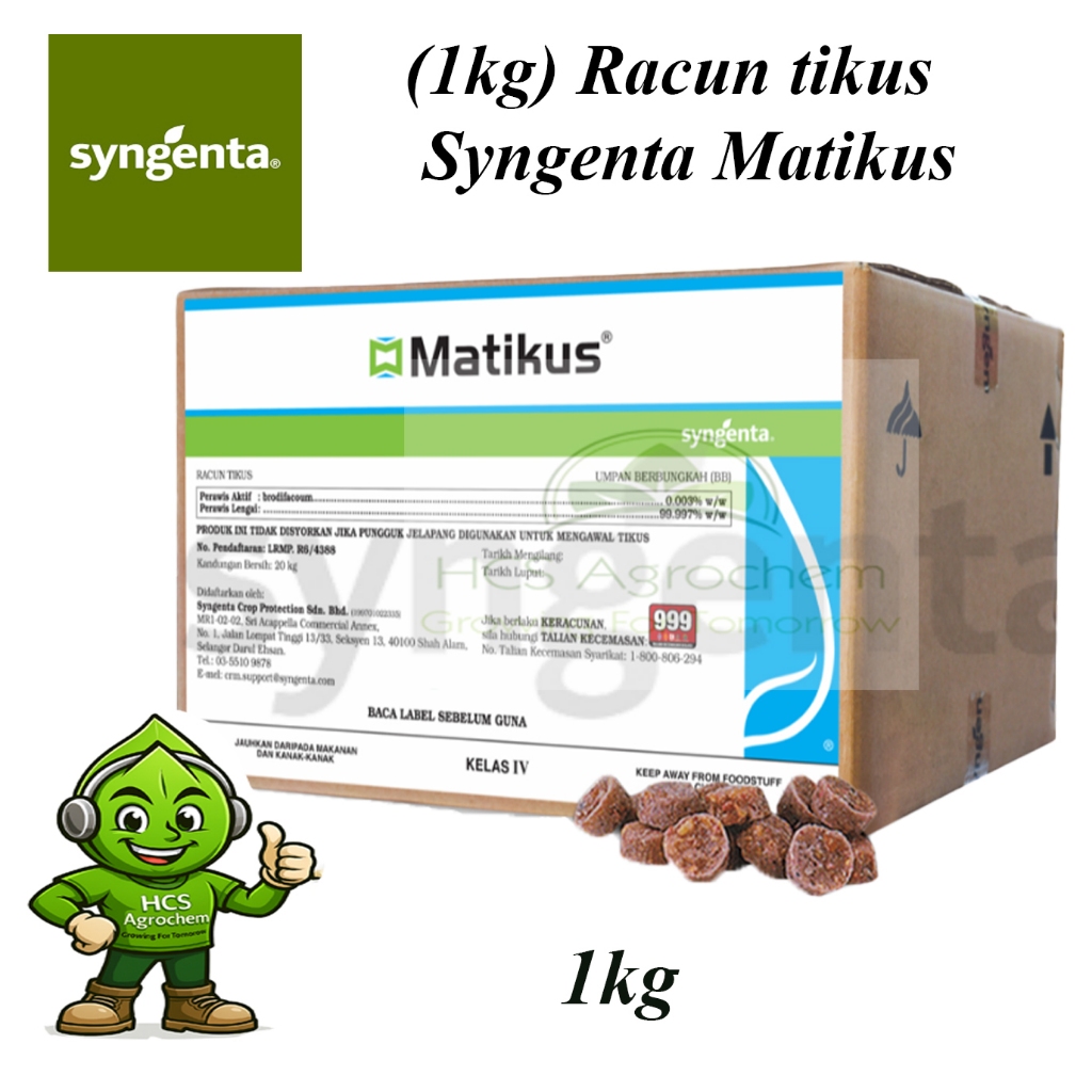 (+-100G/500G/1KG) REPACK Rat bait/racun perosak tikus SYNGENTA Matikus ...