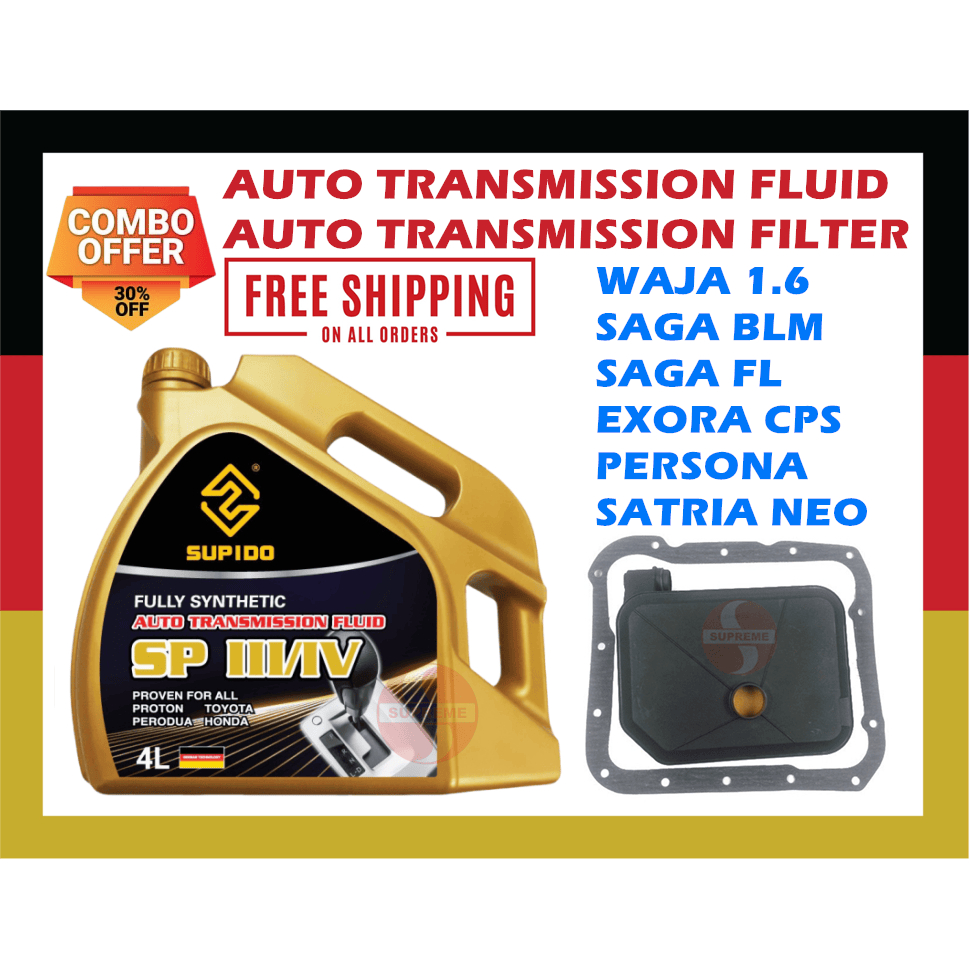 S2U Supido ATF SP3 T4 Fully Synthetic Gear Oil Auto Filter Waja BLM ...