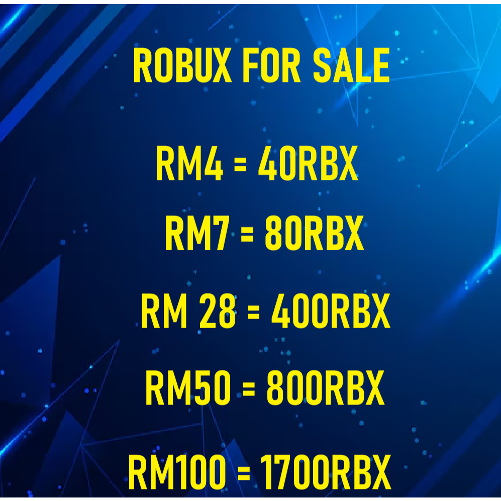 ROBLOX INSTANT ROBUX CHEAP VERY FAST | Shopee Malaysia