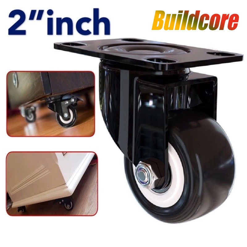 50mm (2”inch)PU Caster Castor Swivel & Fix & Brake Caster Wheel Roller ...