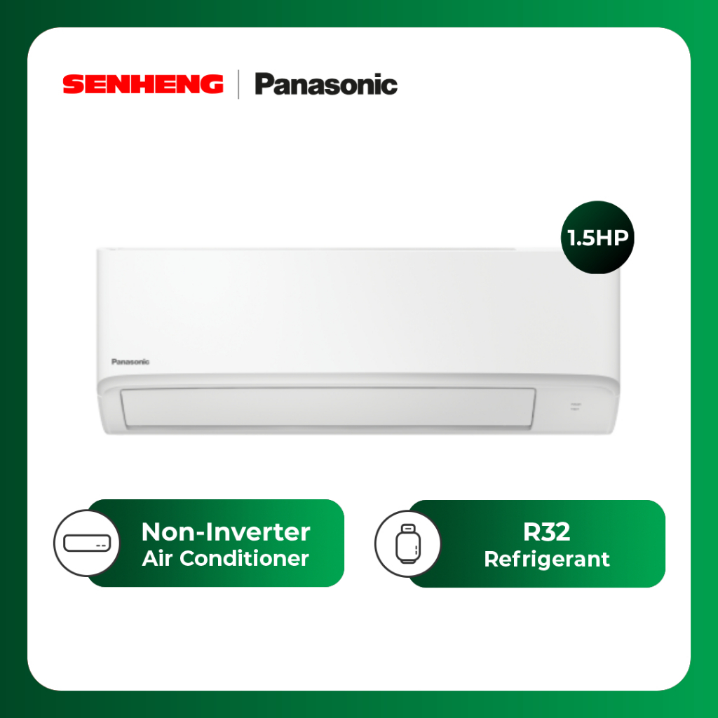 Panasonic 1.5HP Basic Non-Inverter PN Series R32 Air Conditioner CS ...