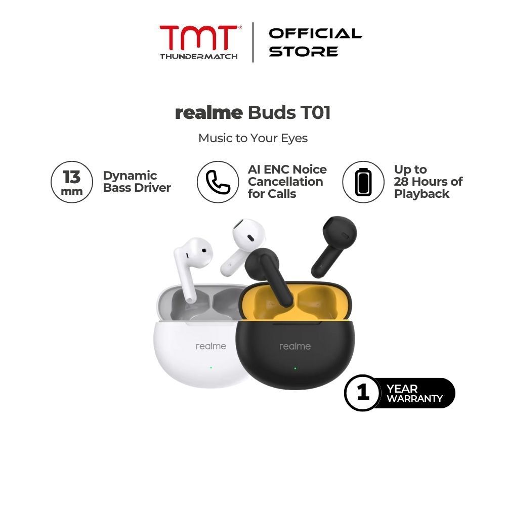 realme Buds T01 Fon Telinga Tanpa Wayar | Shopee Malaysia