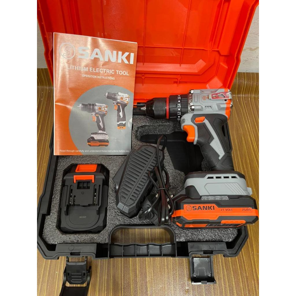 Original SANKI Impact drill set Electric Cordless Drill 2 Battery High ...