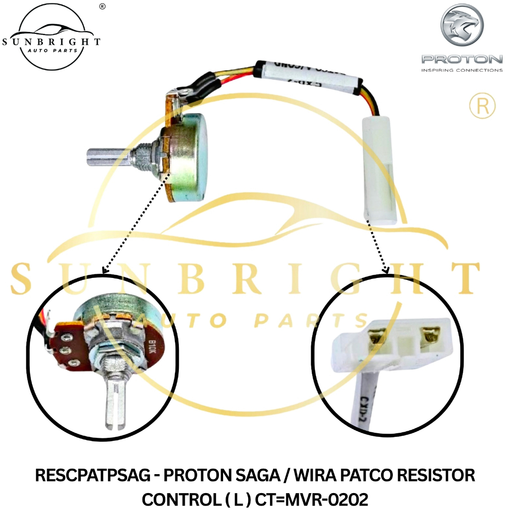 PROTON SAGA / WIRA PATCO RESISTOR CONTROL ( L ) CT=MVR-0202 | Shopee ...