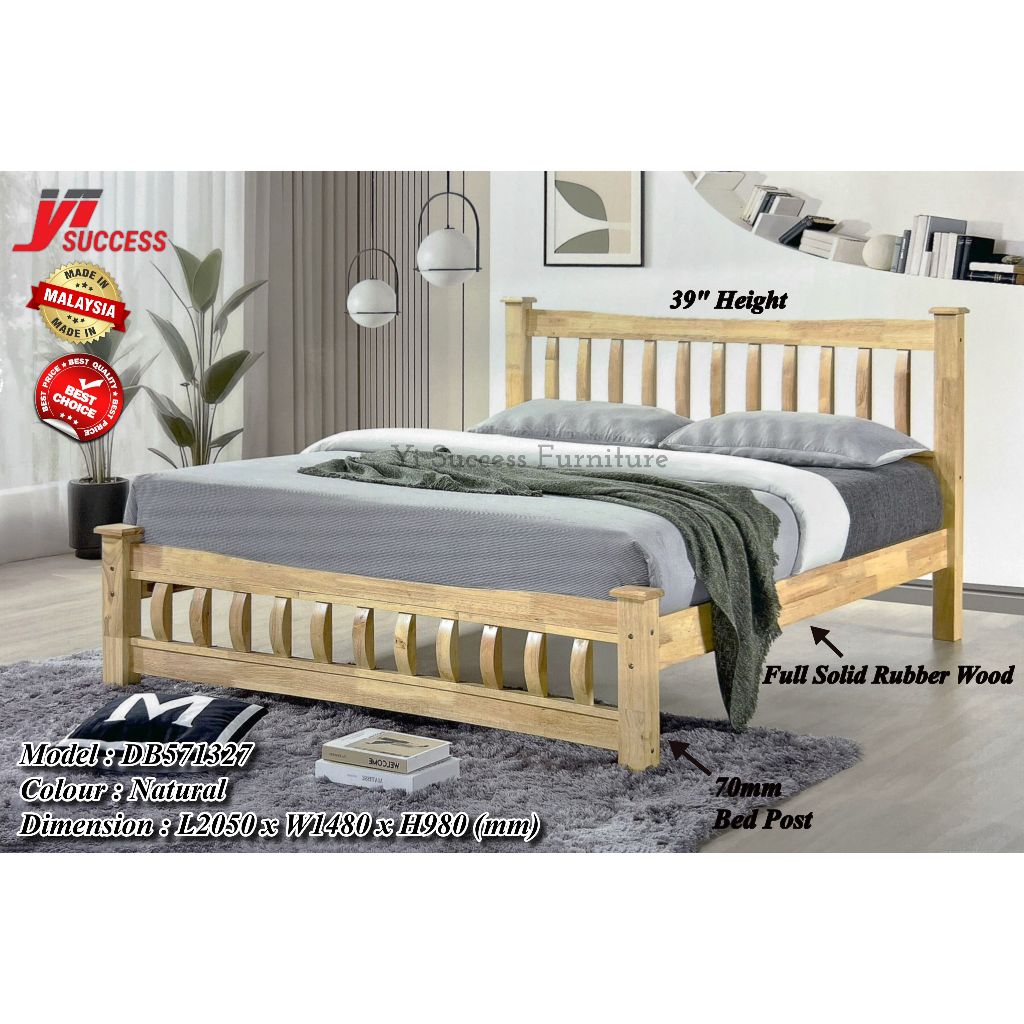 Yi Success Howard Full Solid Wooden Queen Bed Frame / Quality Rubber ...