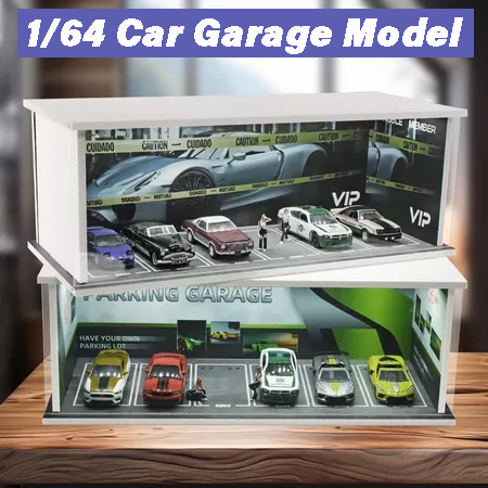 1/64 Model Car Display Case Diecast Diorama Garage Model Display Frame ...