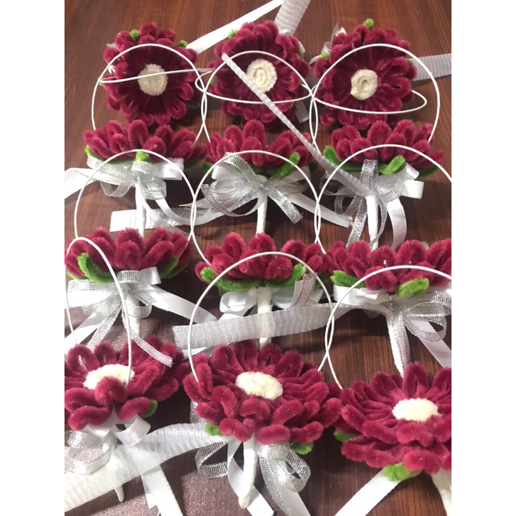 10pcs | Bunga telur gantung bunga pahar kawat bulu siap cantum | Shopee ...
