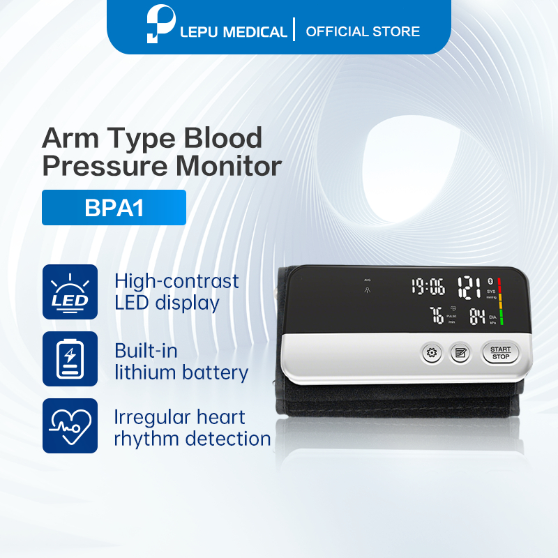 Lepu Medical Bluetooth Wireless APP Rechargeable Upper Arm Blood ...