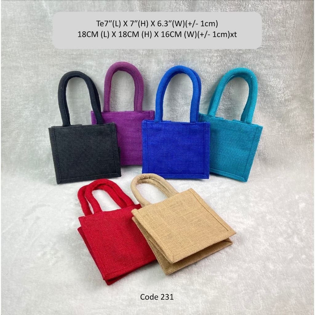 Mini Jute Bag Small Jutebag Wedding Door Gift Doorgift Hadiah Kahwin ...