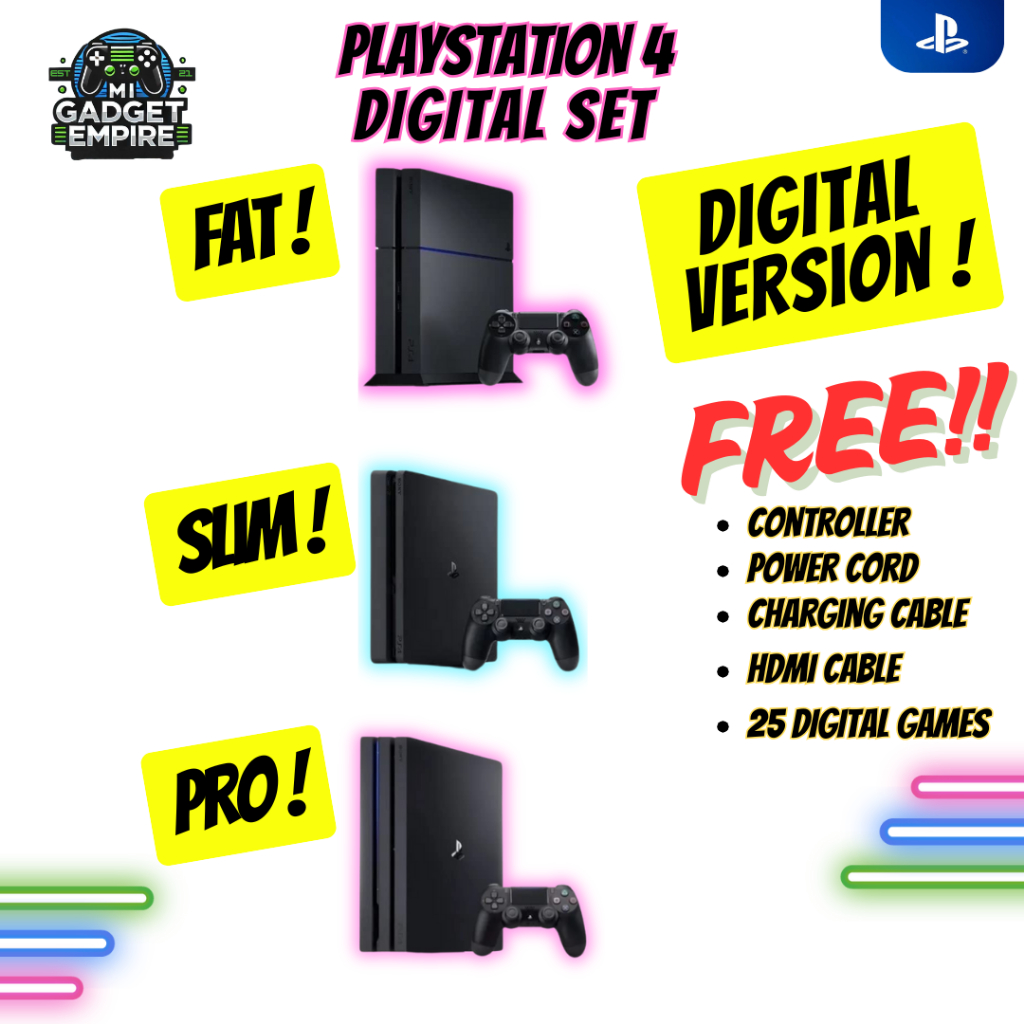 SONY PS4 USED DIGITAL PLAYSTATION 4 FAT/SLIM/PRO USED SET SECONDHAND ...