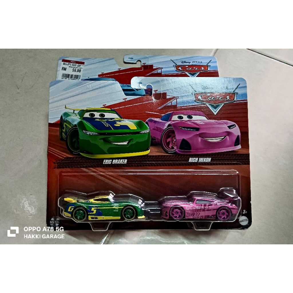 MATTEL DISNEY PIXAR CARS TWIN PACK ERIC BRAKER & RICH MIXON | Shopee ...