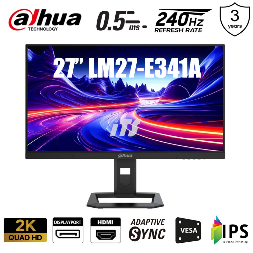 Dahua 27" LM27-E331A 1ms 180Hz / LM27-E341A 0.5ms 240Hz 2K QHD IPS ...