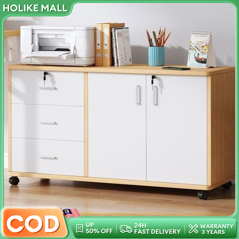 💖Almari Fail Kabinet Loker Office File Cabinet With Lock Wooden Filing ...