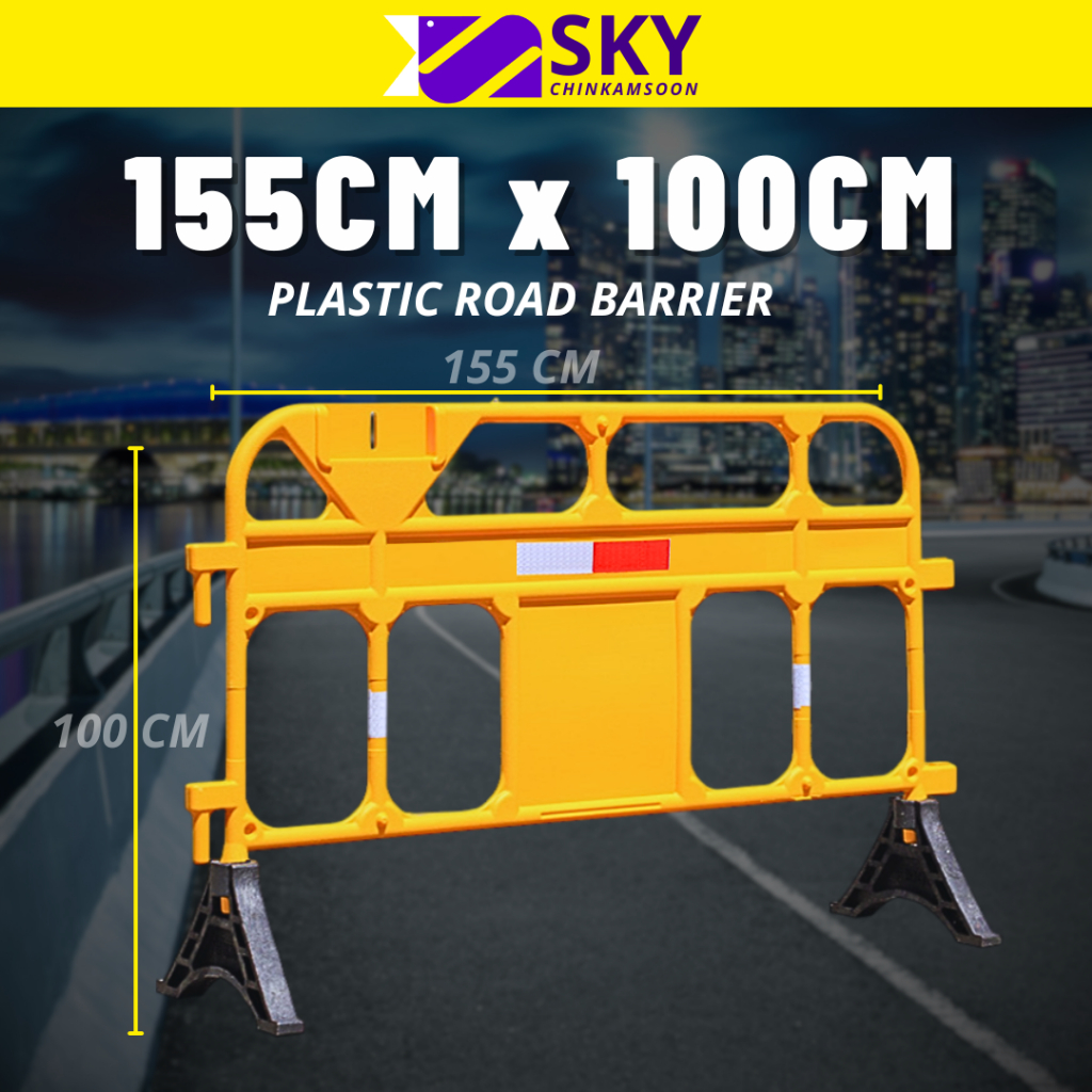 Safety Barricade Plastic Road Barrier Material Penghadang Keselamatan ...
