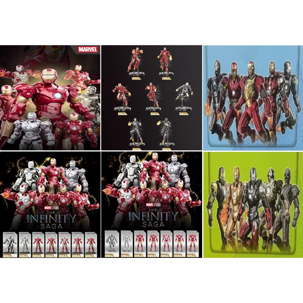 MARVEL STUDIOS The Infinity Saga Ironman Iron man MK1 MK2 MK3 MK4 MK5 ...