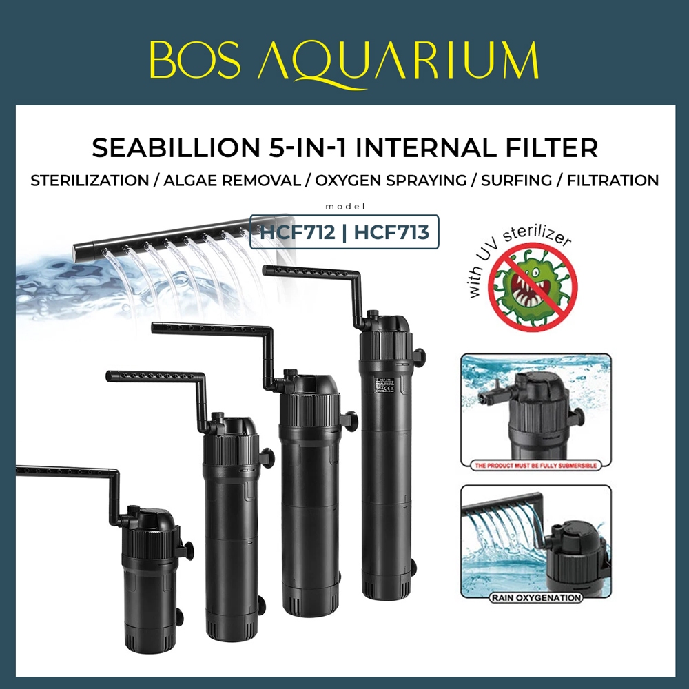 Sea-billion Internal Aquarium Air Filter Pump + UV (POWER:6+8W / QMAX ...