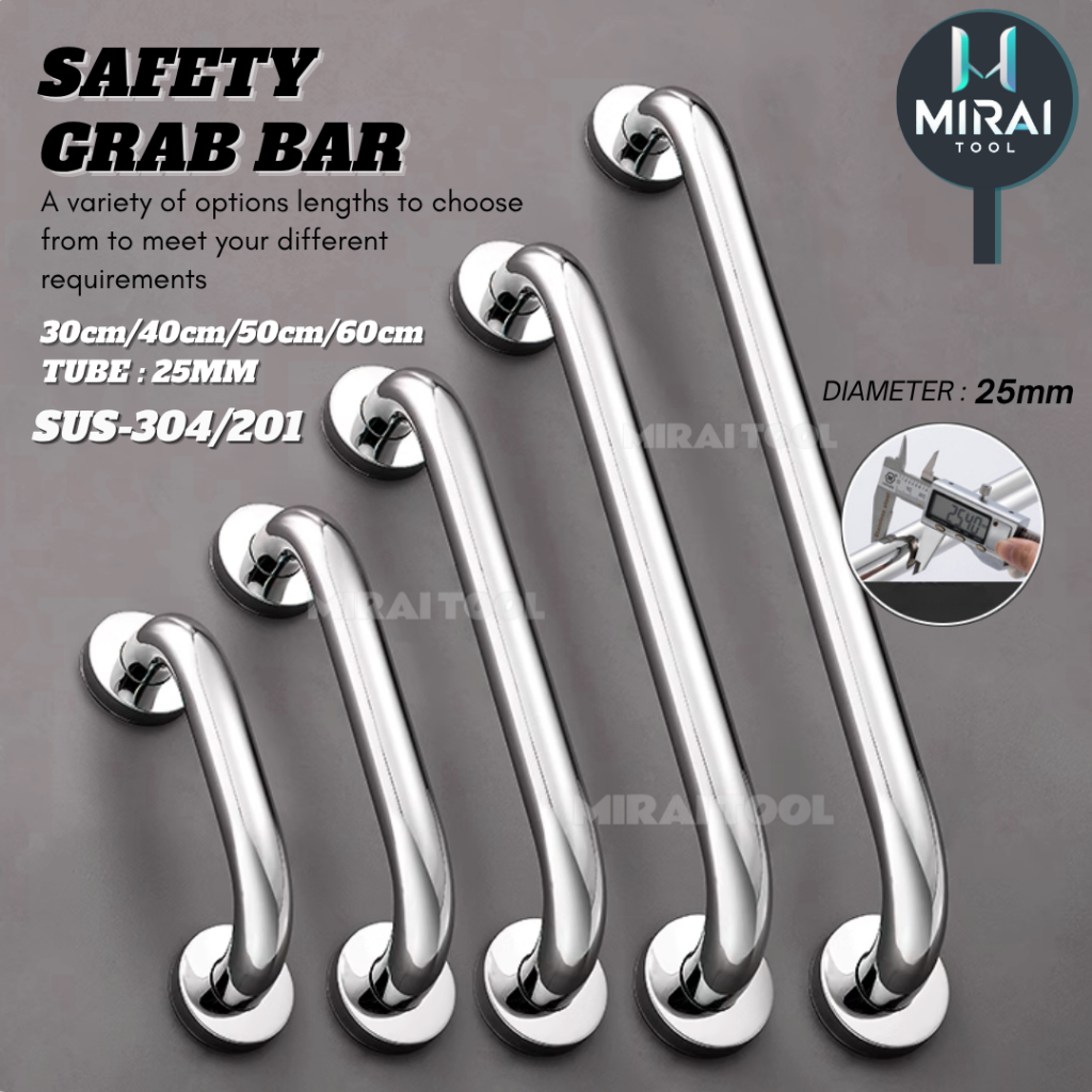 [ 25MM ] SUS 201 / SUS 304 Bathroom Shower Safety Grab Bar barrier-free ...