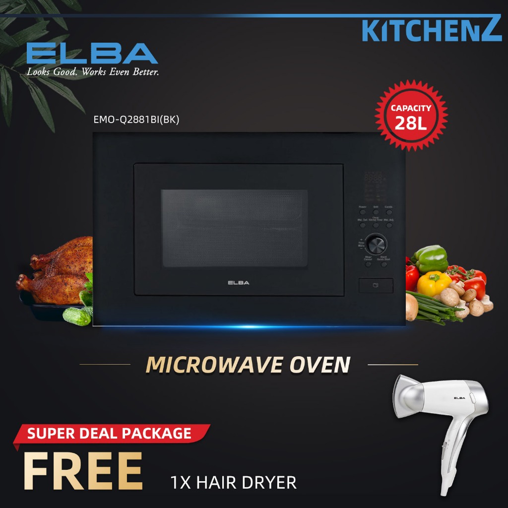 Elba Microwave Electric Oven EMO-Q2881BI(BK) | Shopee Malaysia