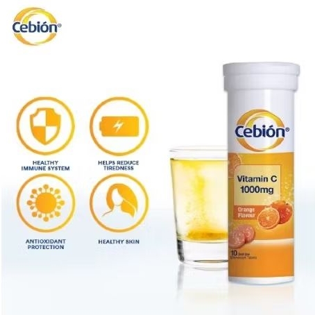 Cebion Effervescent Vitamin C Orange 1000Mg 1 tube (Exp: 2028) | Shopee ...