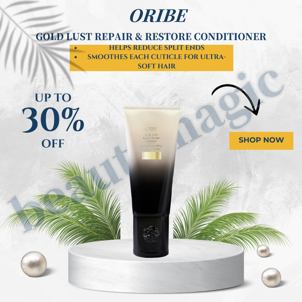 ORIBE Gold Lust Repair & Restore Conditioner 200ml Helps reduce split ...